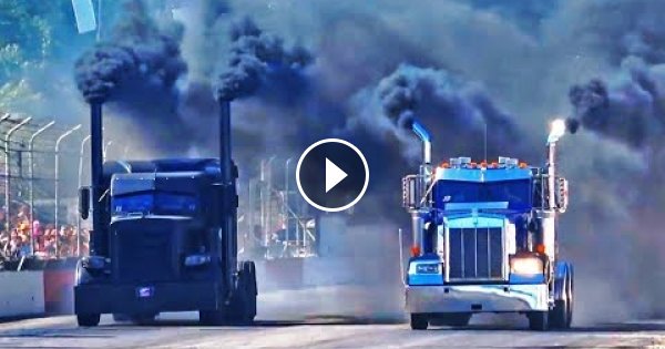 Unbelievable Semi Truck Drag Racing